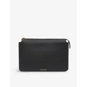 Whistles Elita Leather Clutch - Black