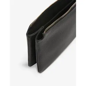 Whistles Elita Leather Clutch - Black