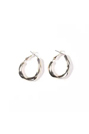 KENNETH JAY LANE Twist Hoop Earrings - Gold