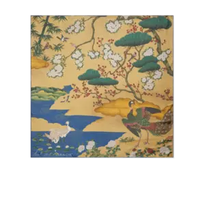 Sarah Flint Hidden Garden Scarf 90 Gold