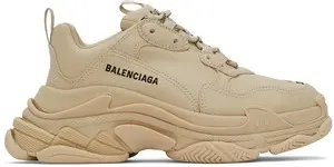 Balenciaga Balenciaga Beige Triple S Low-Top Sneakers - 9700 Beige