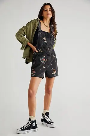 DRIFTWOOD Driftwood Embroidered Shortalls Whiplash