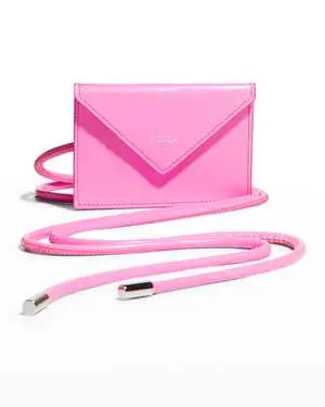Medea Calfskin Envelope Belt Wallet - Neon Pink