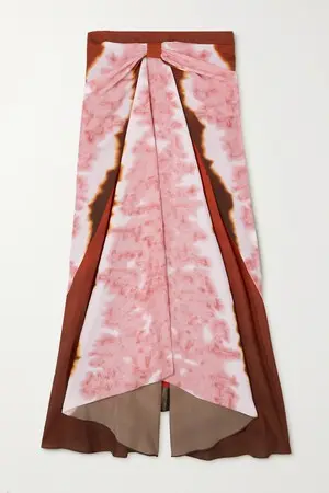 Altuzarra Kalliope Tie-dyed Satin Midi Skirt