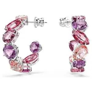SWAROVSKI Gema Hoop Earrings - Pink