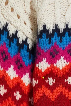 Rag & Bone Willow Fair Isle Cableknit Woolblend Sweater