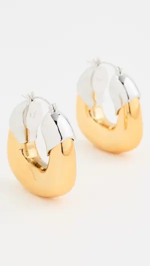LIZZIE FORTUNATO Mixed Metal Hoop Earrings - Multi