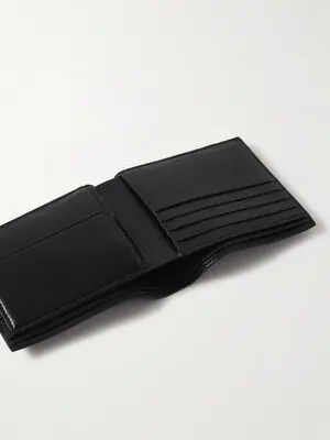 Balenciaga Logo-print Croc-effect Leather Billfold Wallet