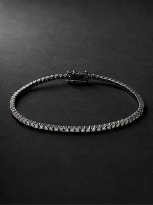KOLOURS JEWELRY Spectra Ened Diamond Tennis Bracelet - Black