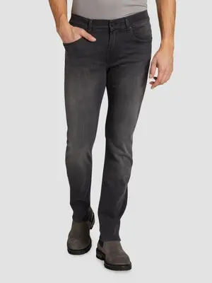 7 For All Mankind Slimmy Cotton-blend Tapered Jeans