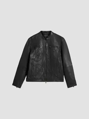 John Varvatos Star U. S.a. Zip-front Leather Jacket