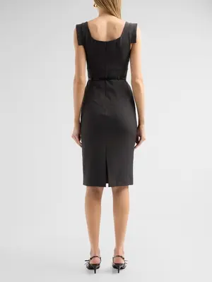Black Halo Jackie O Sheath Dress - Charcoal