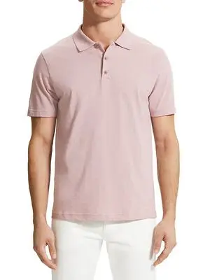 Theory Bron Cotton Polo Shirt Mauve