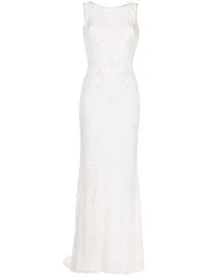 Jenny Packham Crystal-embellished Embroidered Gown
