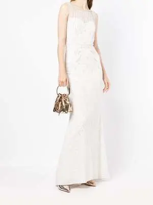 Jenny Packham Crystal-embellished Embroidered Gown