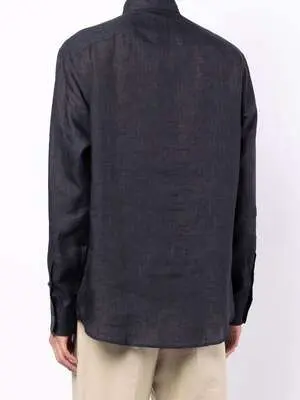 Brioni Button-down Fitted Shirt - Blue