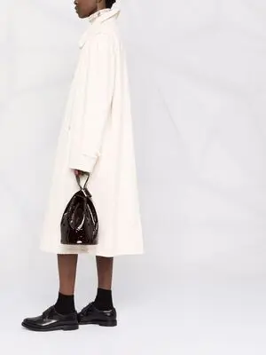 MAISON MARGIELA Single-breasted Midi Coat - Neutrals