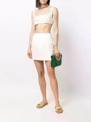 Valentino Garavani Floral-embroidered Mini Skirt