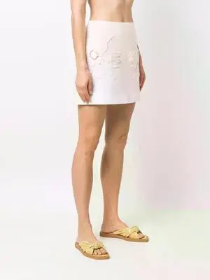 Valentino Garavani Floral-embroidered Mini Skirt