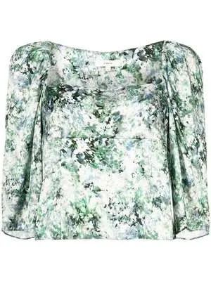 Vince Floral Print Blouse