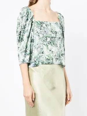 Vince Floral Print Blouse