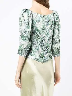 Vince Floral Print Blouse