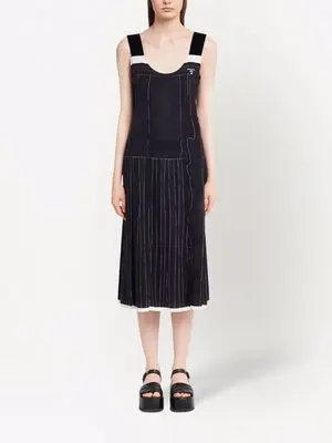 Prada Sleeveless Silk Midi Dress