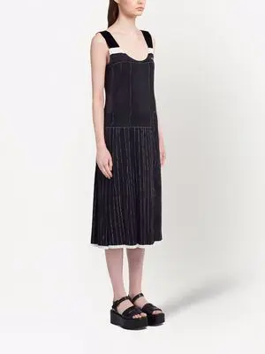 Prada Sleeveless Silk Midi Dress
