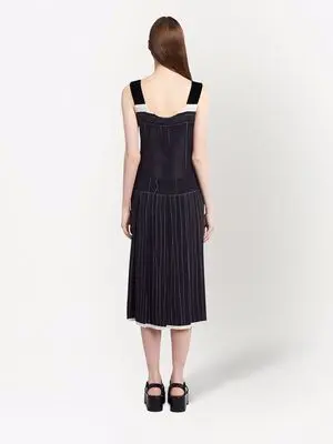 Prada Sleeveless Silk Midi Dress