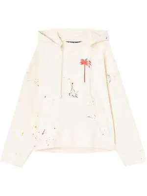 Palm Angels Paint Splatter Print Hoodie