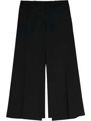 Victoria Beckham Tailored Wool Midi Skirt - Black