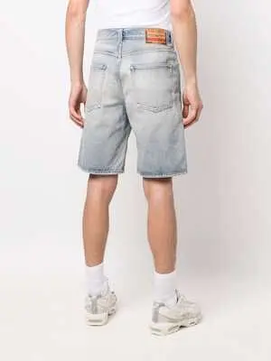 DIESEL® Wide-leg Denim Skate Shorts - Blue