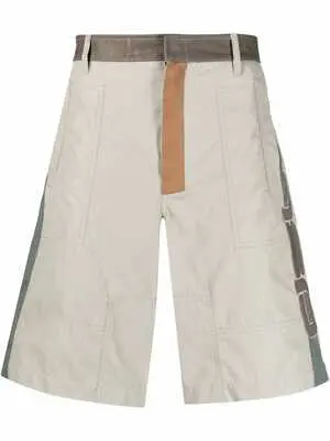 DIESEL® Knee-length Shorts With Logo Patch - Green
