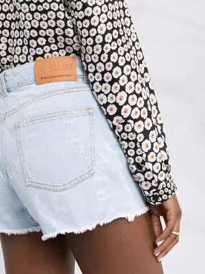 Stella McCartney Logo Denim Shorts