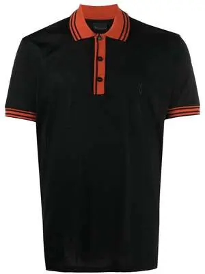 BILLIONAIRE Logo-embroidered Cotton Polo Shirt - Black