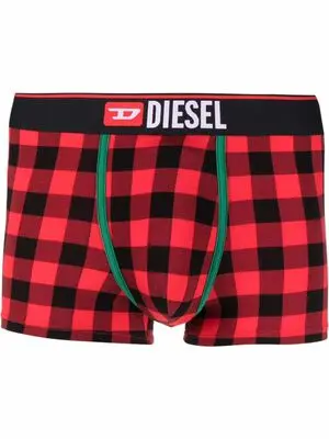 DIESEL® Umbx-damien Checked Boxers - Red