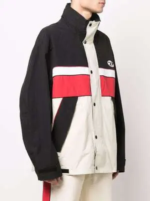 DIESEL® Paneled Funnel Neck Jacket