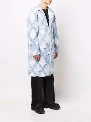 DIESEL® Distressed-denim Patchwork Coat
