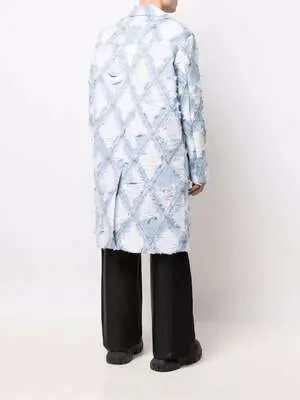 DIESEL® Distressed-denim Patchwork Coat