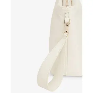 Whistles Avah Leather Clutch Bag - Cream