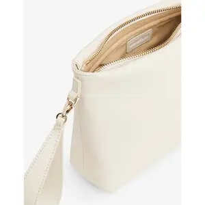 Whistles Avah Leather Clutch Bag - Cream