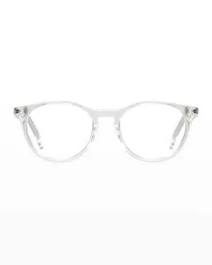 REVO Ace Blue-light Blocking Round Reading Glasses - Clear Crystal