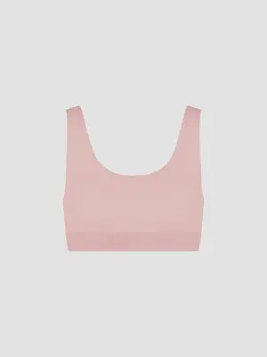 Wolford Beauty Cotton Scoop Neck Bralette - Pearl