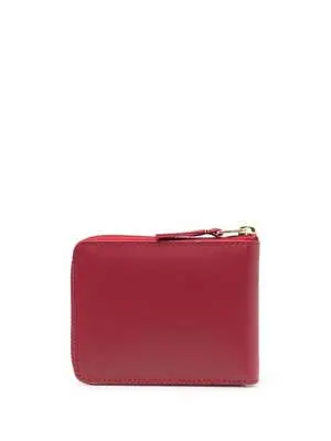 Comme Des Garçons Bi-fold Zipped Leather Wallet - Red