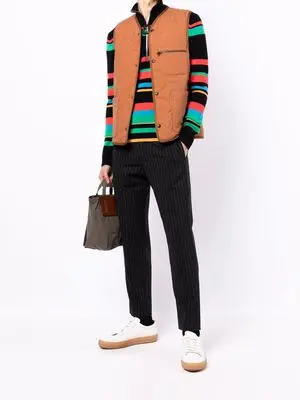 Paul Smith Quilted Wave Gilet - Brown