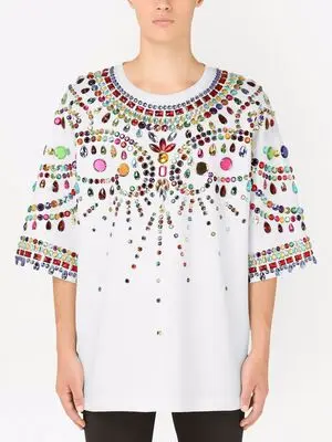 Dolce & Gabbana Crystal-embellished Short-sleeve T-shirt