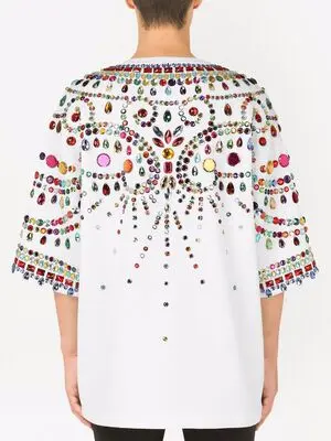 Dolce & Gabbana Crystal-embellished Short-sleeve T-shirt
