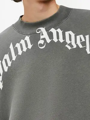 Palm Angels Logo-print Sweatshirt - Grey