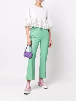 BLUGIRL Broderie Anglaise Cropped Blouse