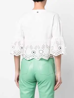 BLUGIRL Broderie Anglaise Cropped Blouse